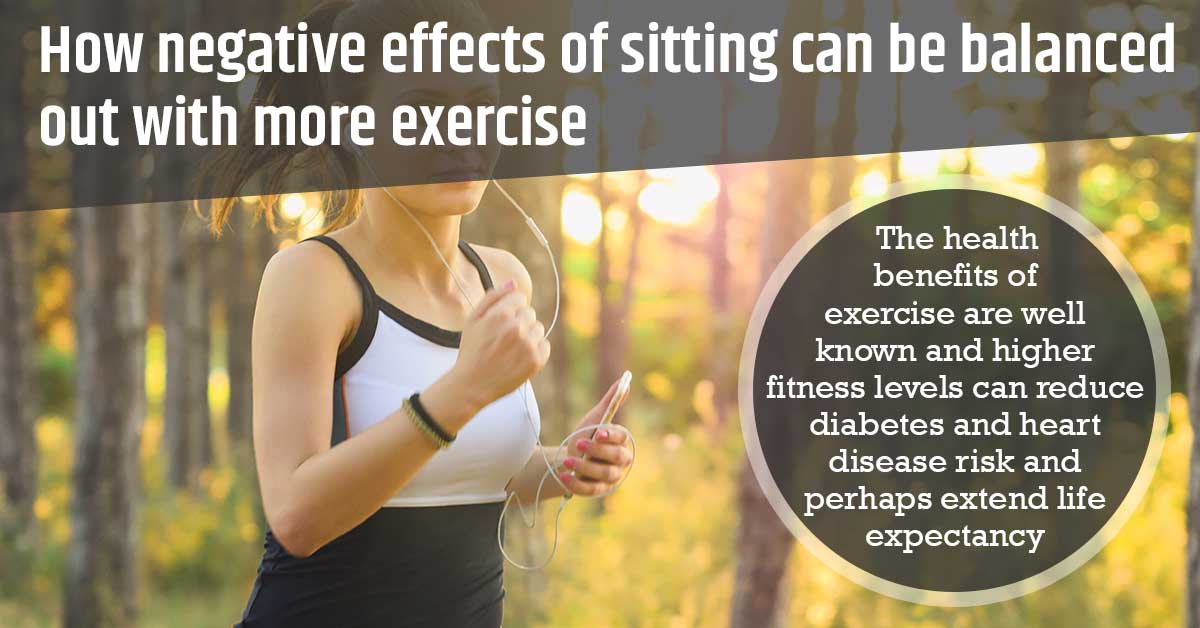 How Negative Effects of Sitting Can Be Balanced Out With More Exercise