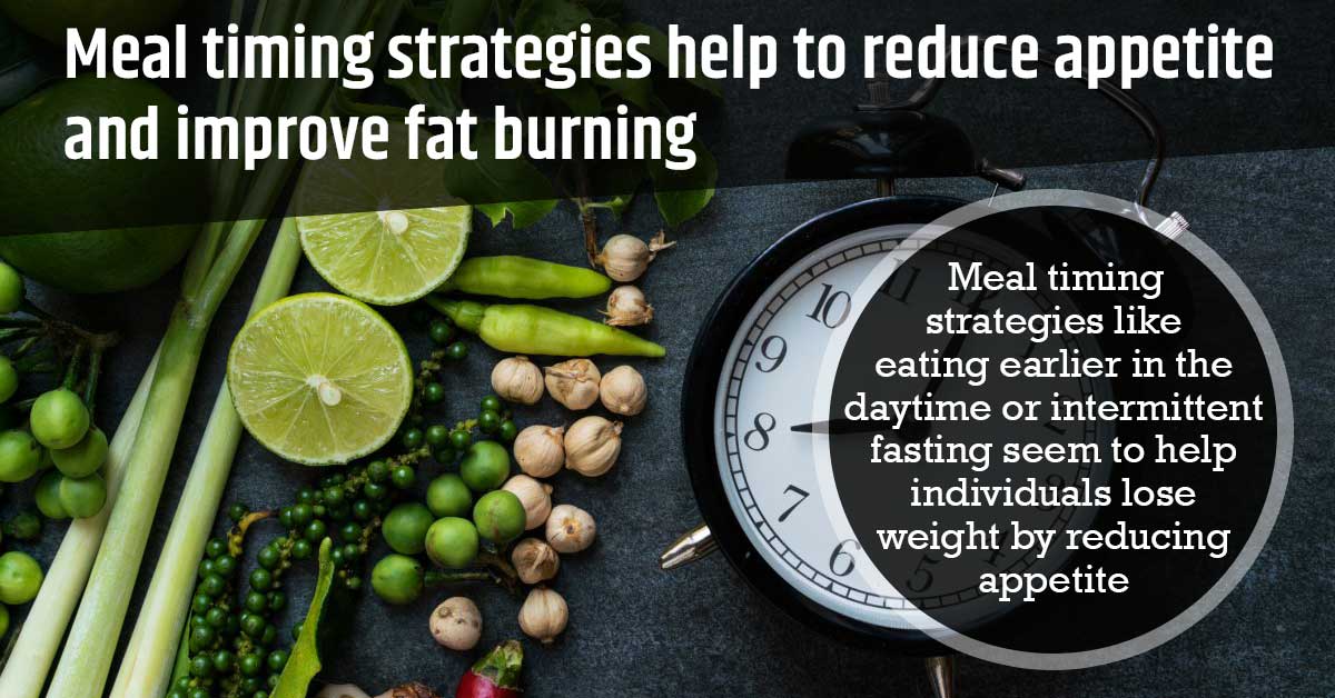 Meal Timing Strategies Help to Reduce Appetite and Improve Fat Burning
