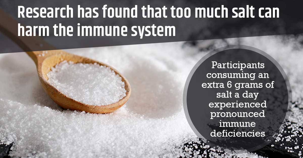Research Has Found That Too Much Salt Can Harm the Immune System