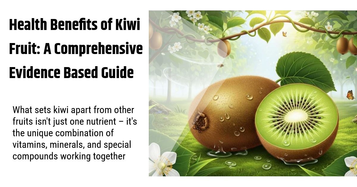 Health Benefits of Kiwi Fruit: A Comprehensive Evidence Based Guide